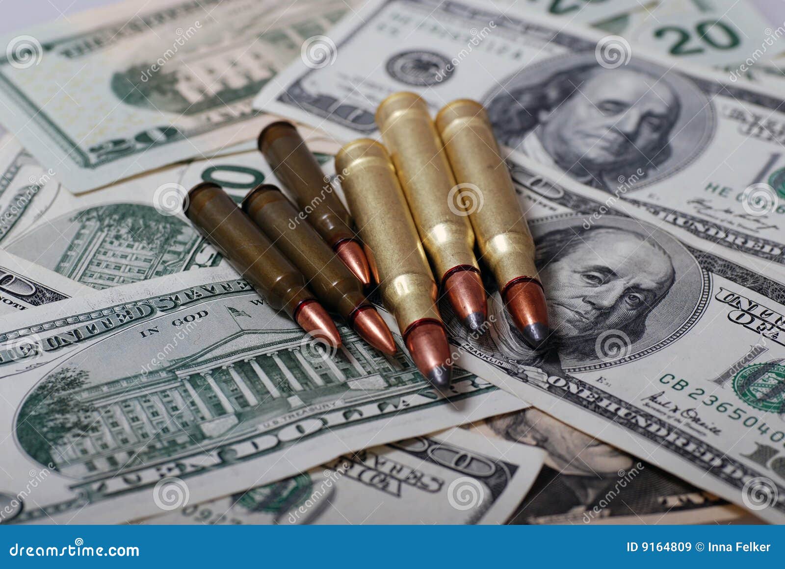 Bullets n dollars stock image. Image of incentive, dividends - 9164809
