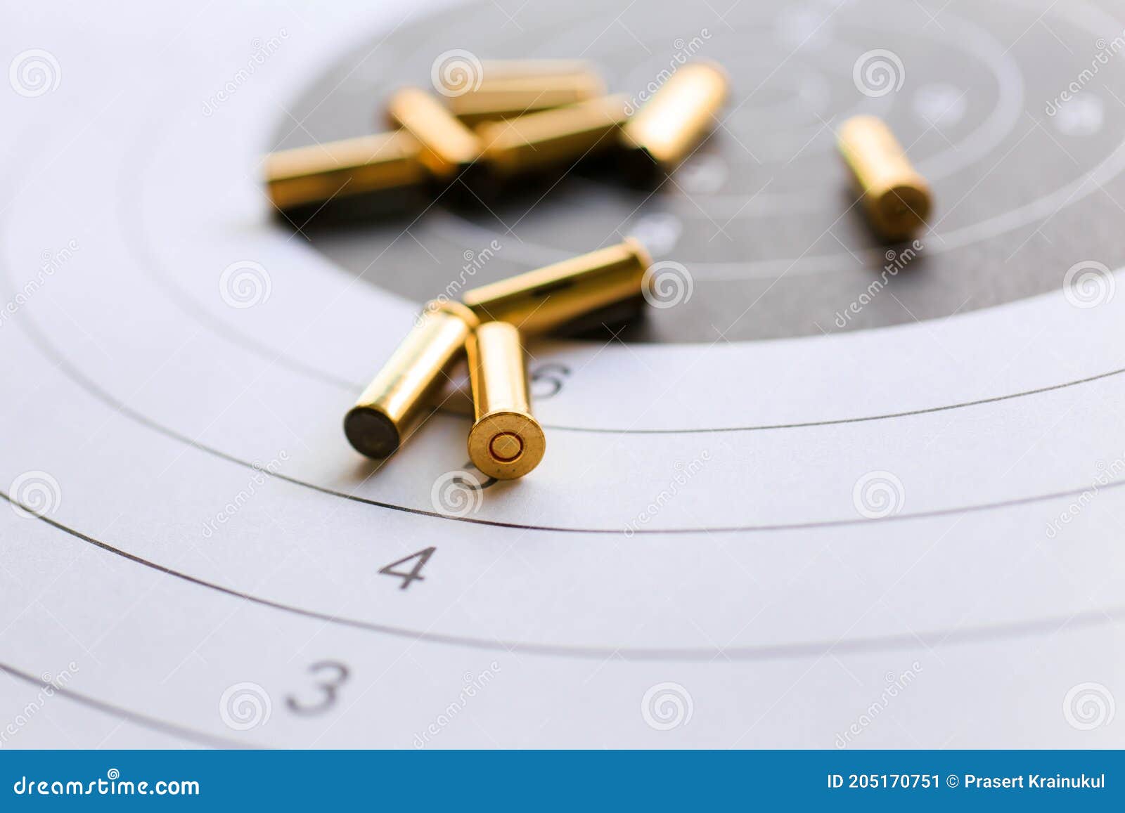 Bullets on Paper Target for Shooting Practice Stock Image - Image of ...