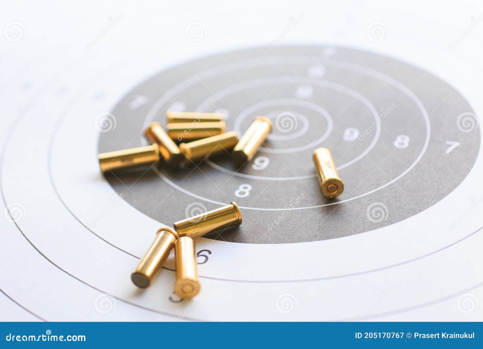 Bullets on Paper Target for Shooting Practice Stock Image - Image of ...