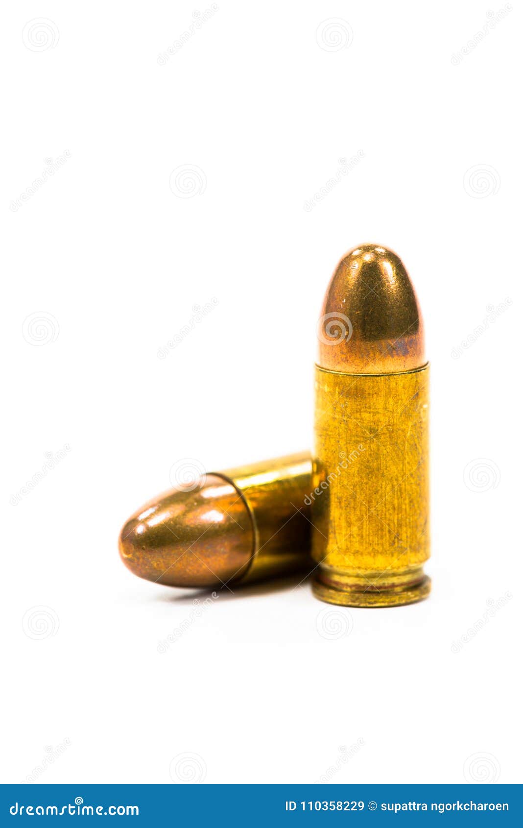 The Bullets Put on White Floor Stock Image - Image of ammunition ...