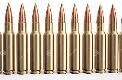 Bullets in a row stock image. Image of arms, criminal - 52045359