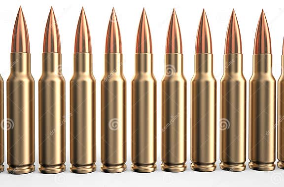 Bullets in a row stock image. Image of arms, criminal - 52045359