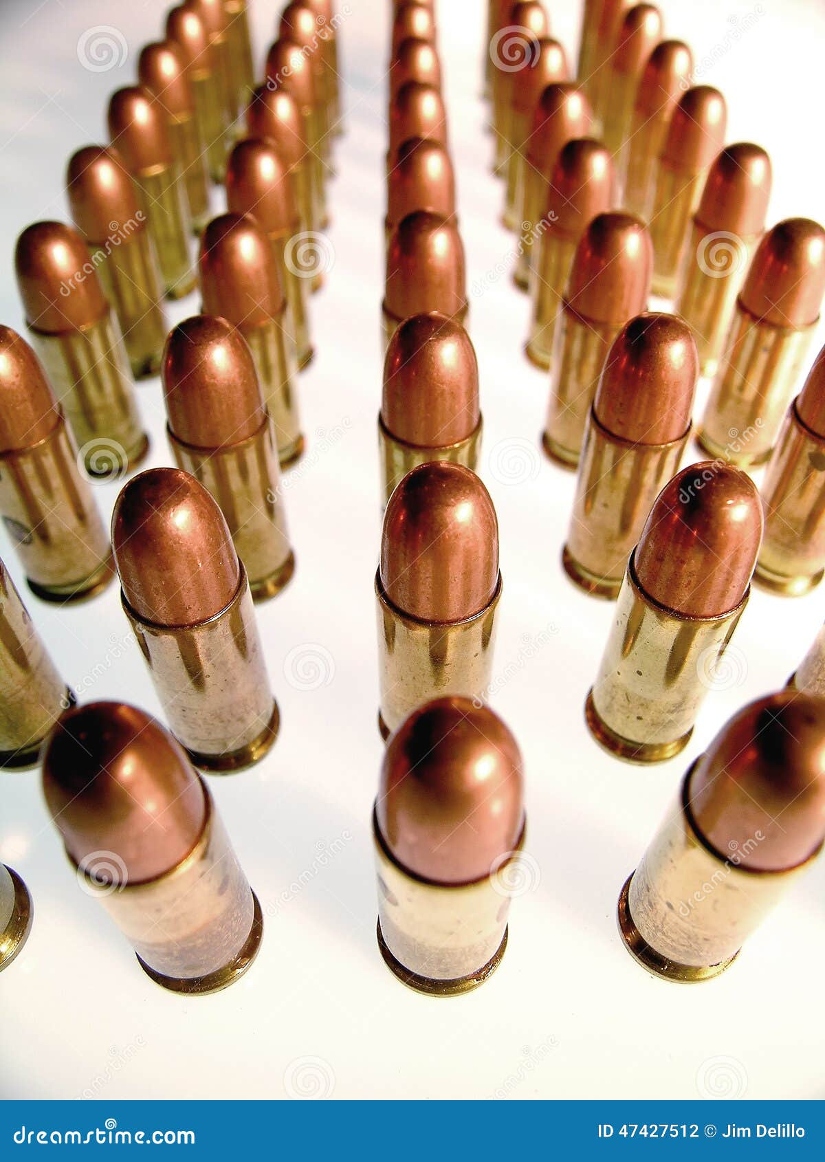 Bullets in a Row stock photo. Image of ammo, ammuntion - 47427512