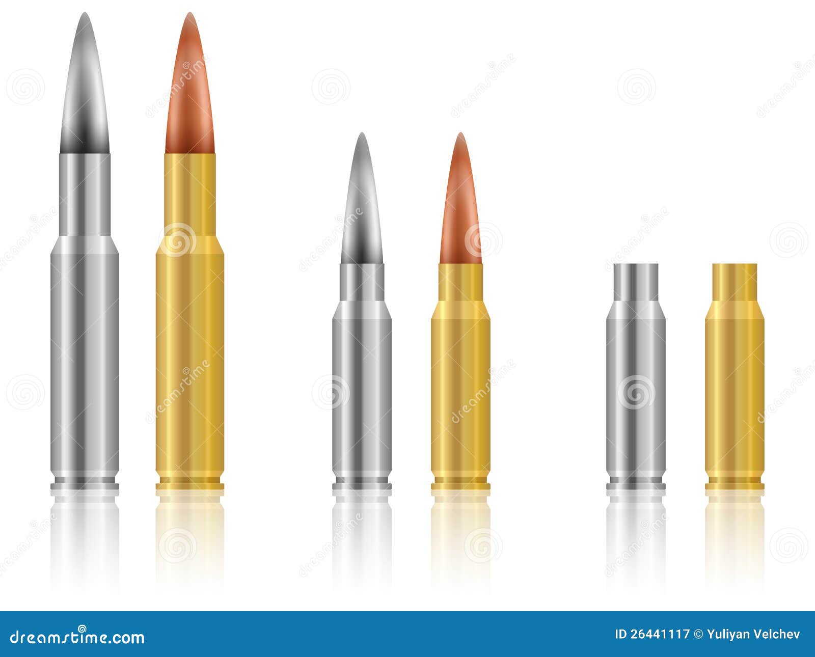 Bullets set stock vector. Illustration of ammunition - 26441117