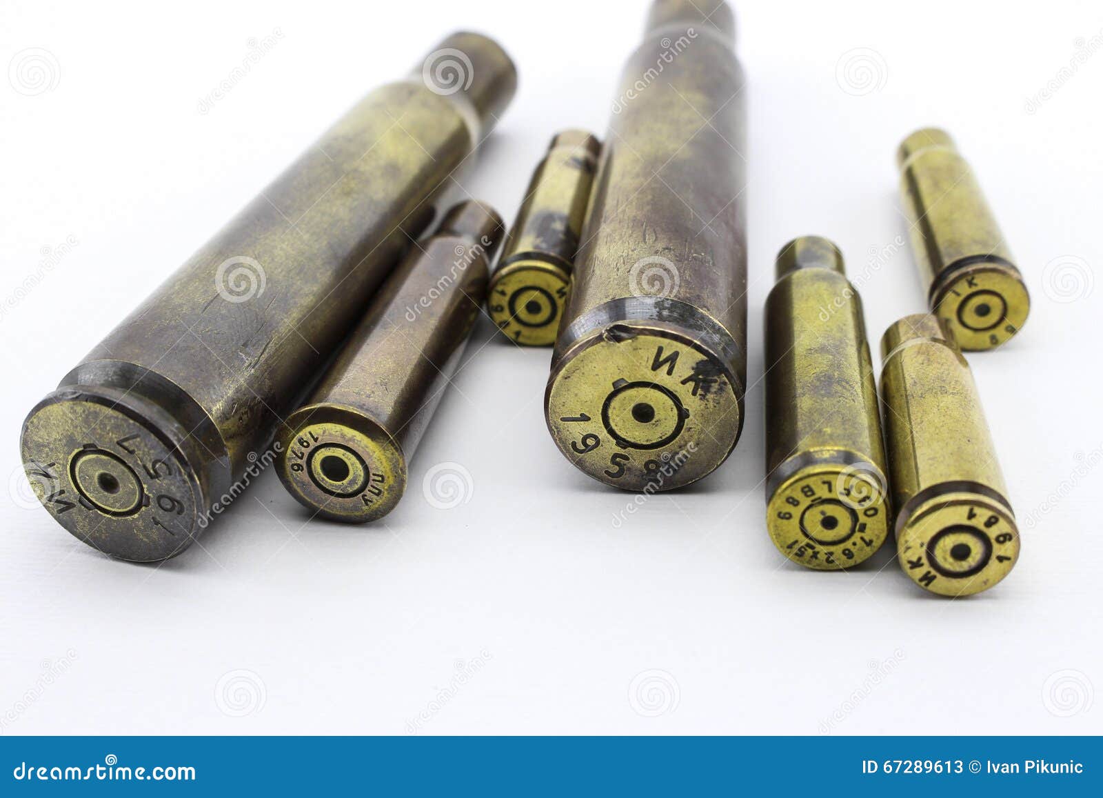 Bullets shells stock image. Image of white, calibre, history - 67289613