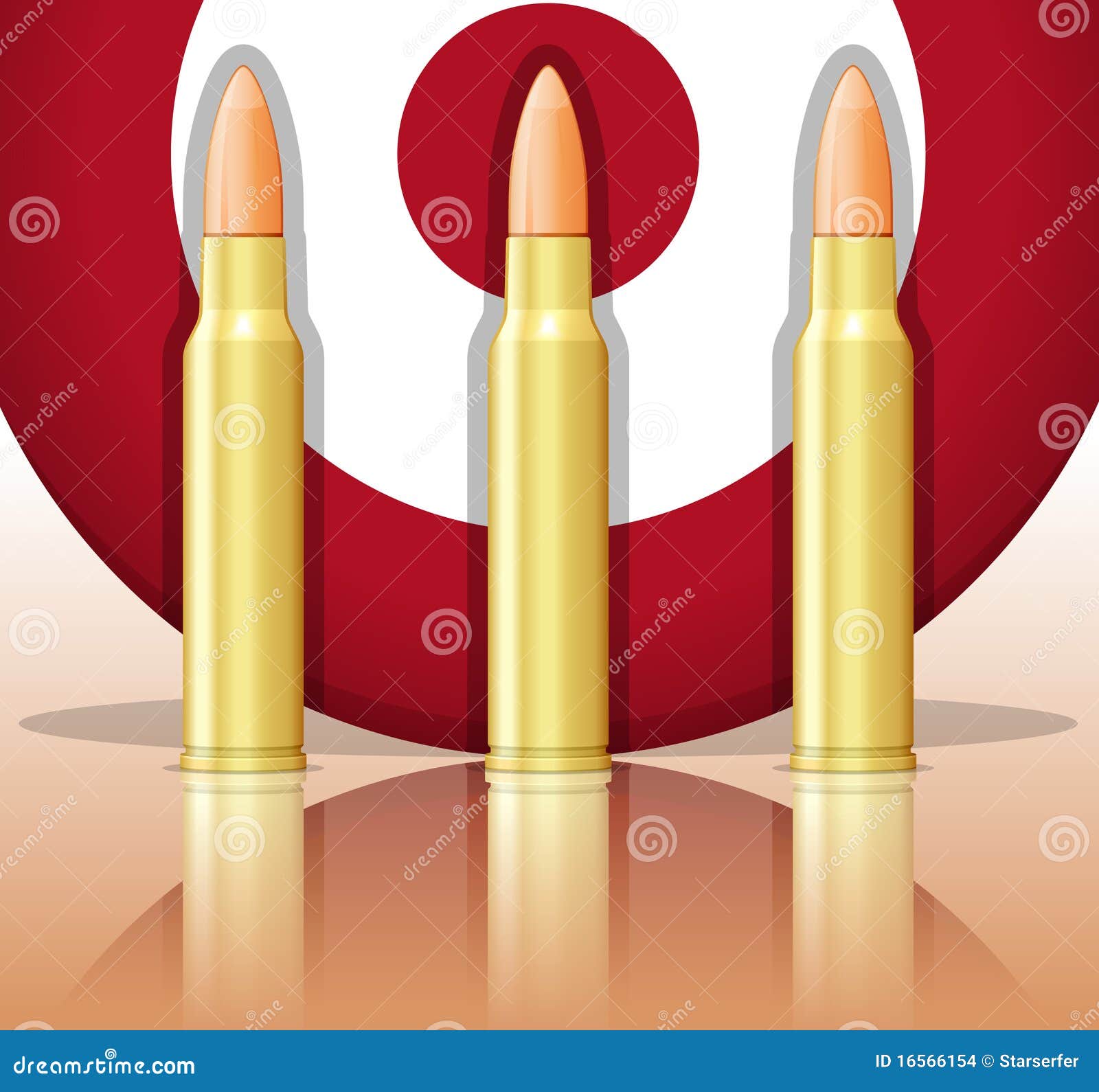 Bullets On The Top Of Red Target, Ammo, Ammunition Royalty-Free Stock ...