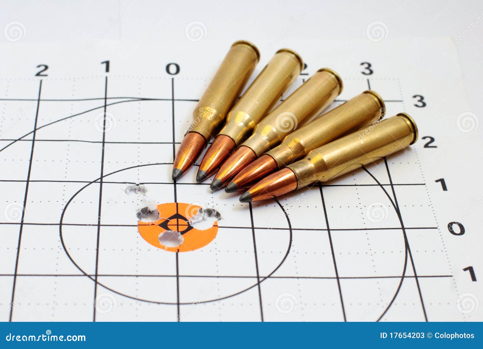 Bullets on Target stock image. Image of bulls, military - 17654203