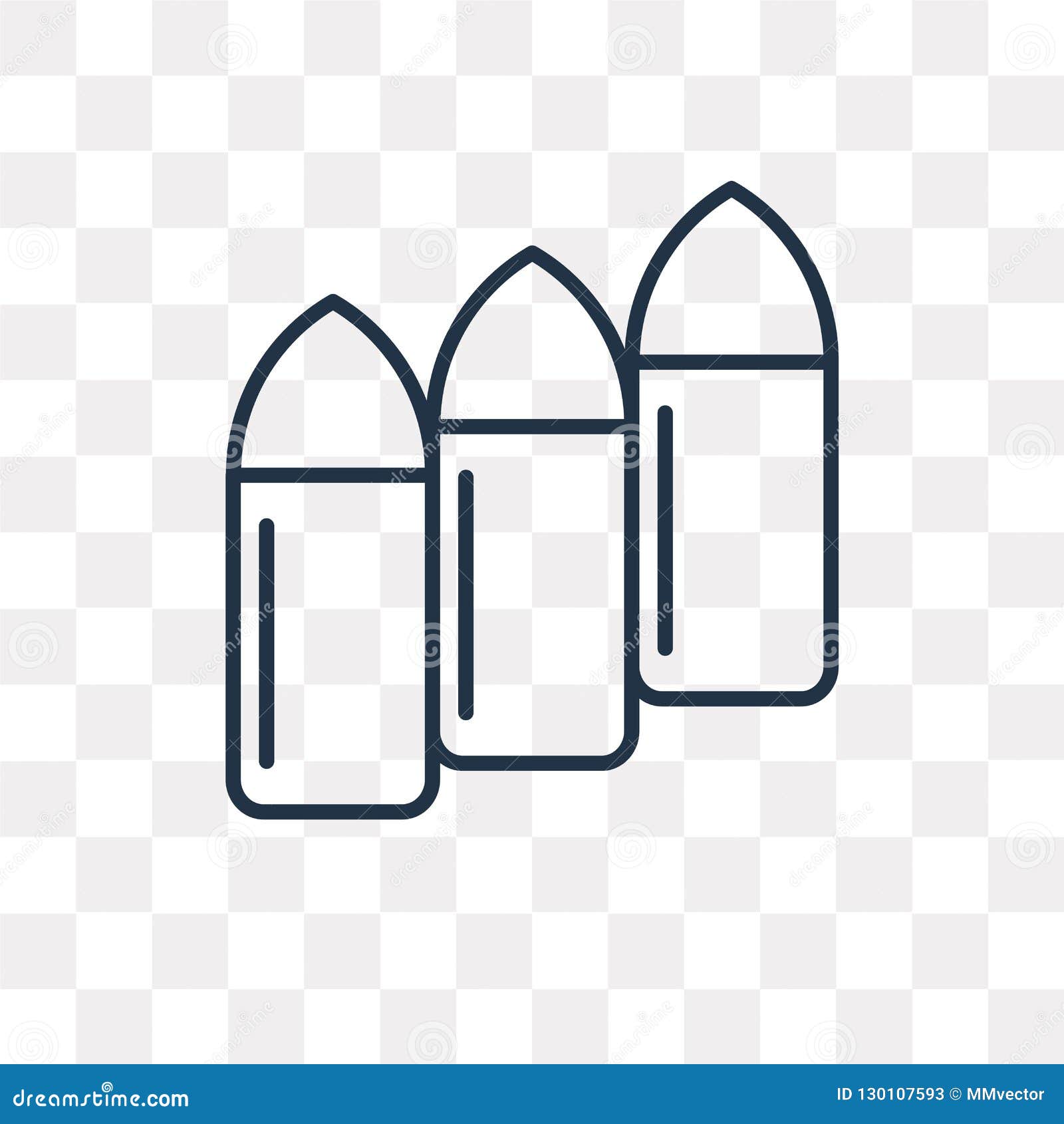 Bullets Vector Icon Isolated On Transparent Background, Linear B ...