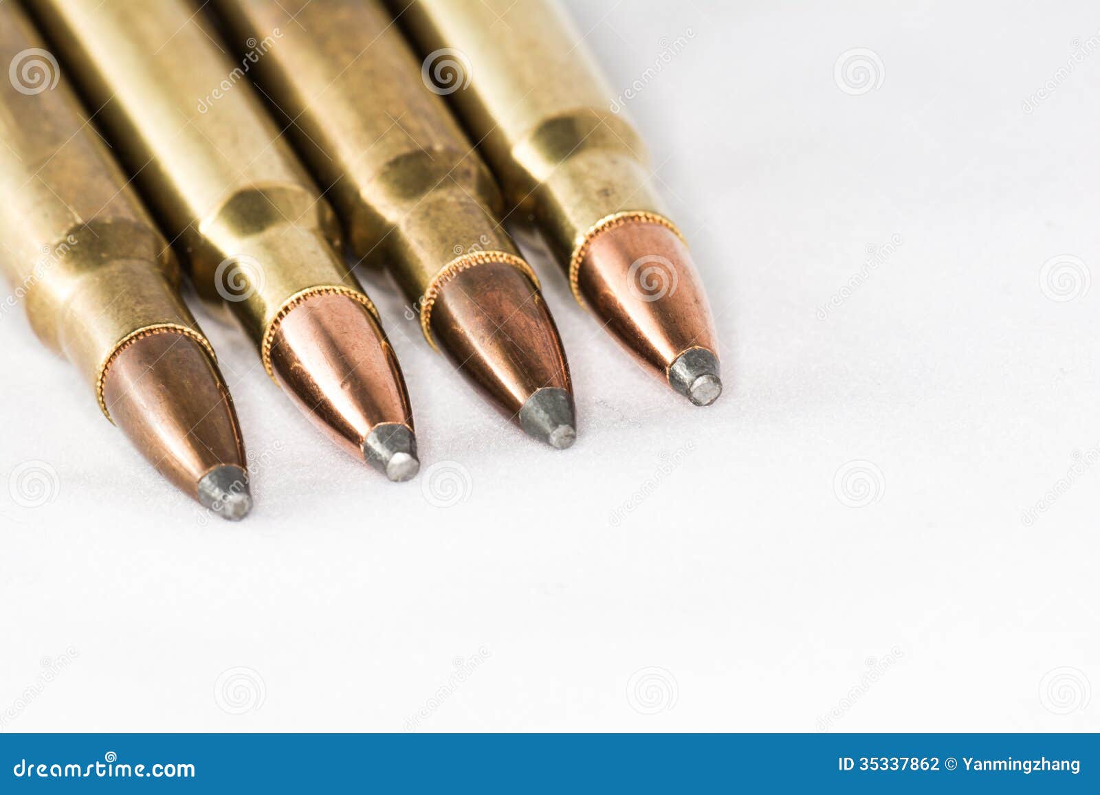 Bullets with White Background Stock Photo - Image of still, shell: 35337862