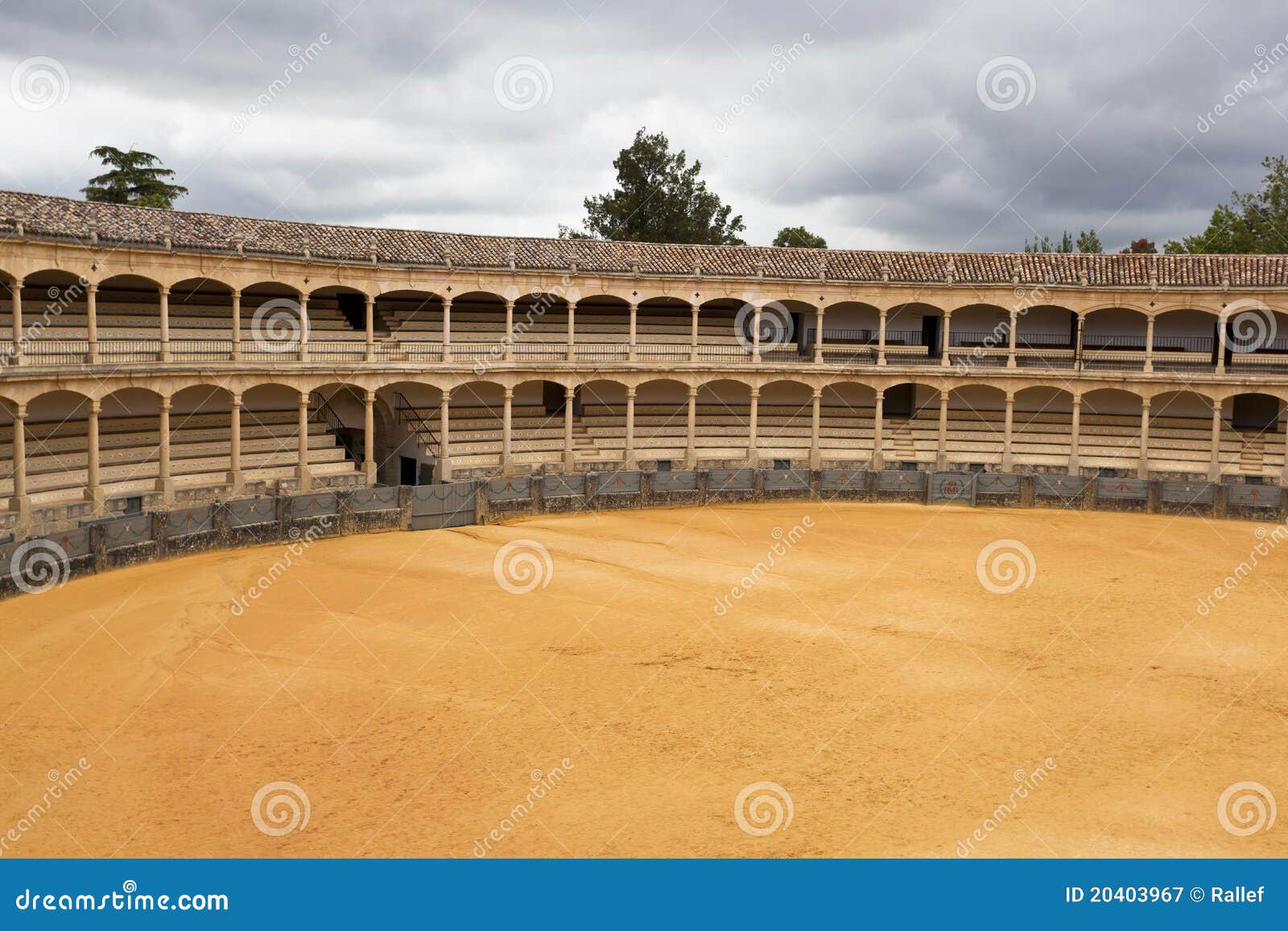 Bullfight Arena stock image. Image of bench, ronda, runde - 20403967