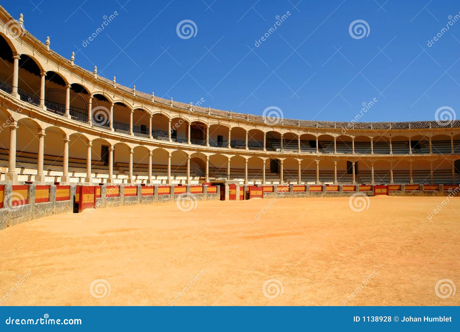 Bullfight arena in Spain stock photo. Image of yellow - 1138928