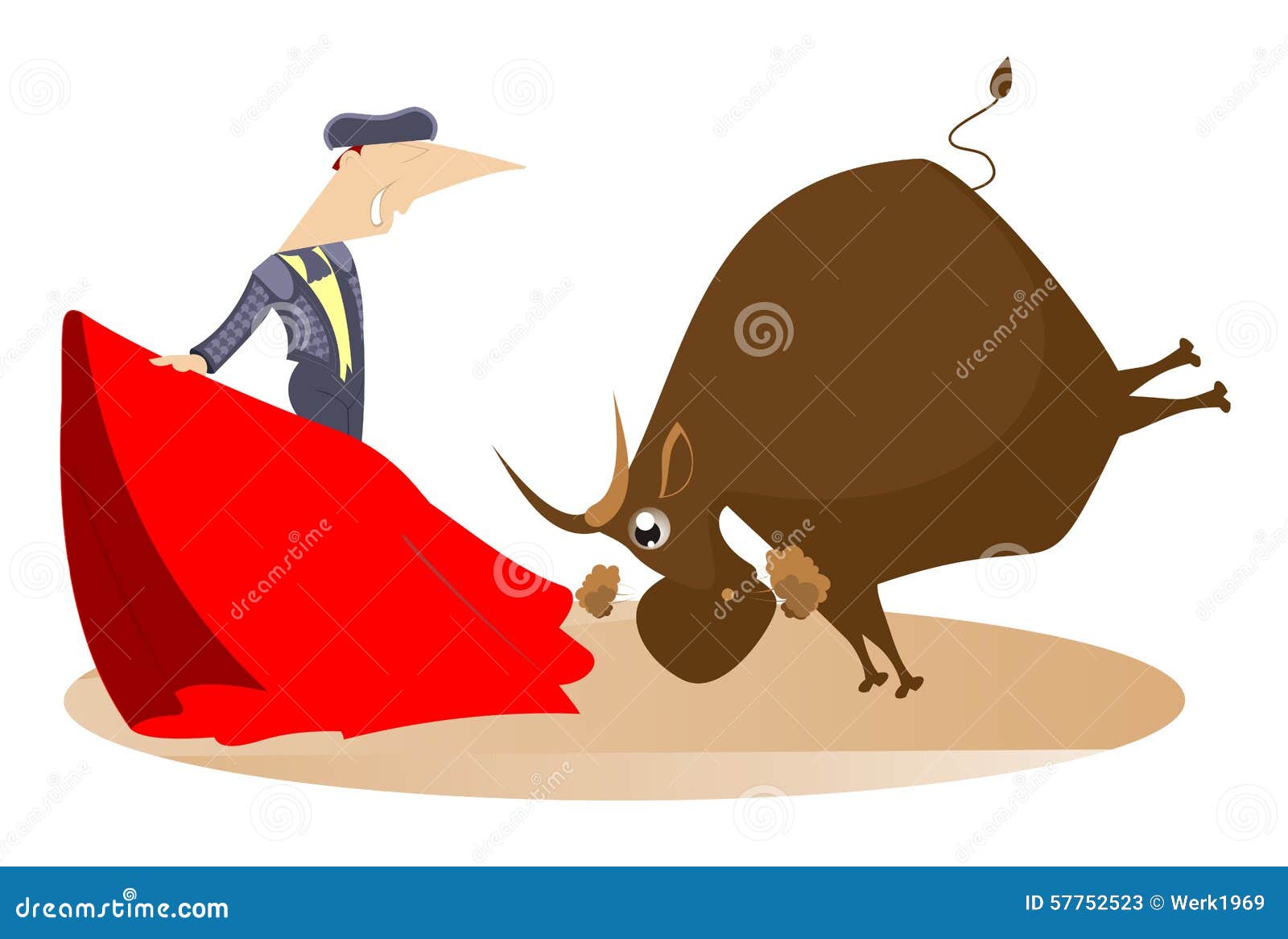 Bullfight stock vector. Illustration of shows, accommodation - 57752523