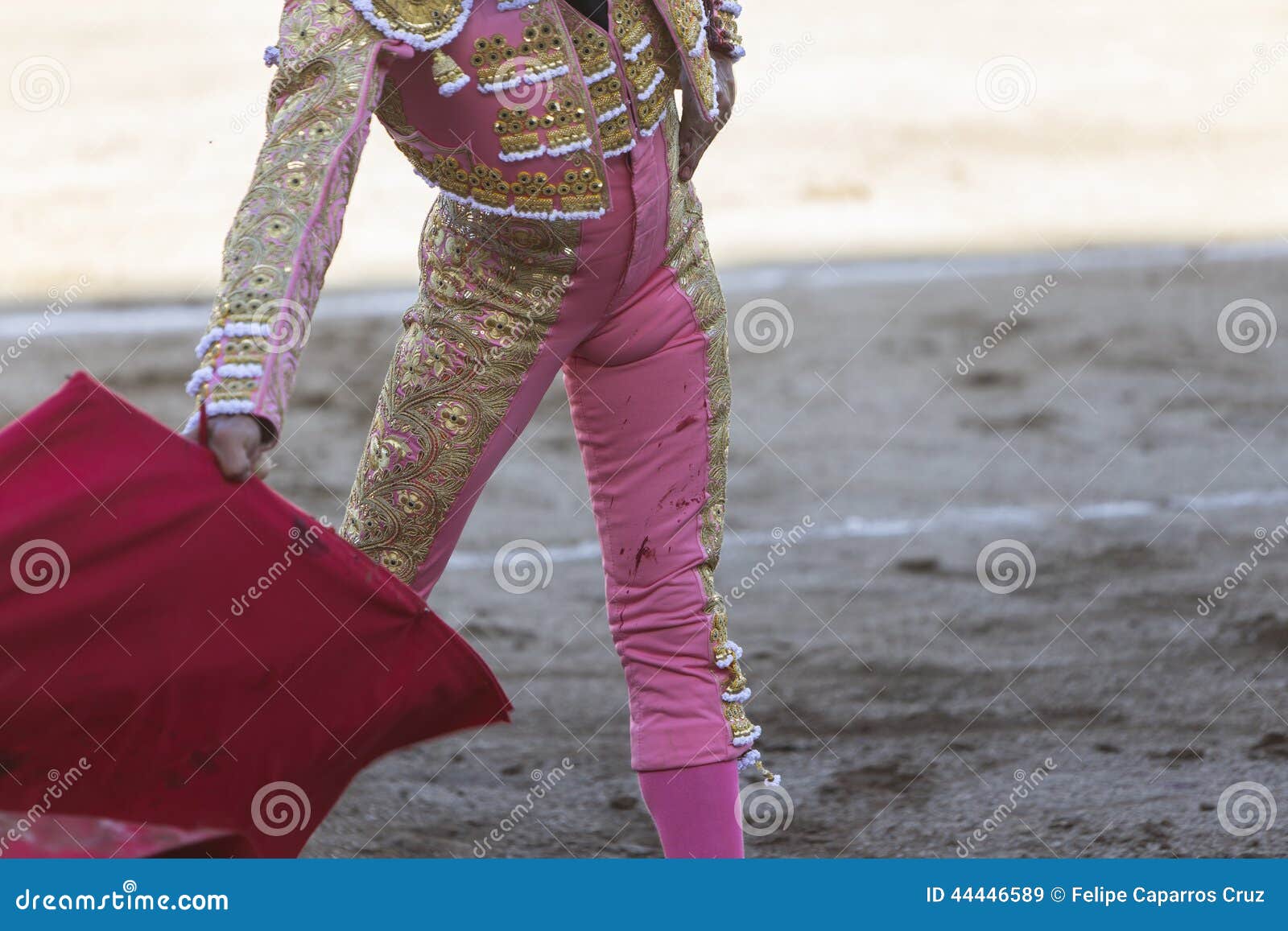 Bullfighter with the Capote or Cape Stock Image - Image of bullring ...