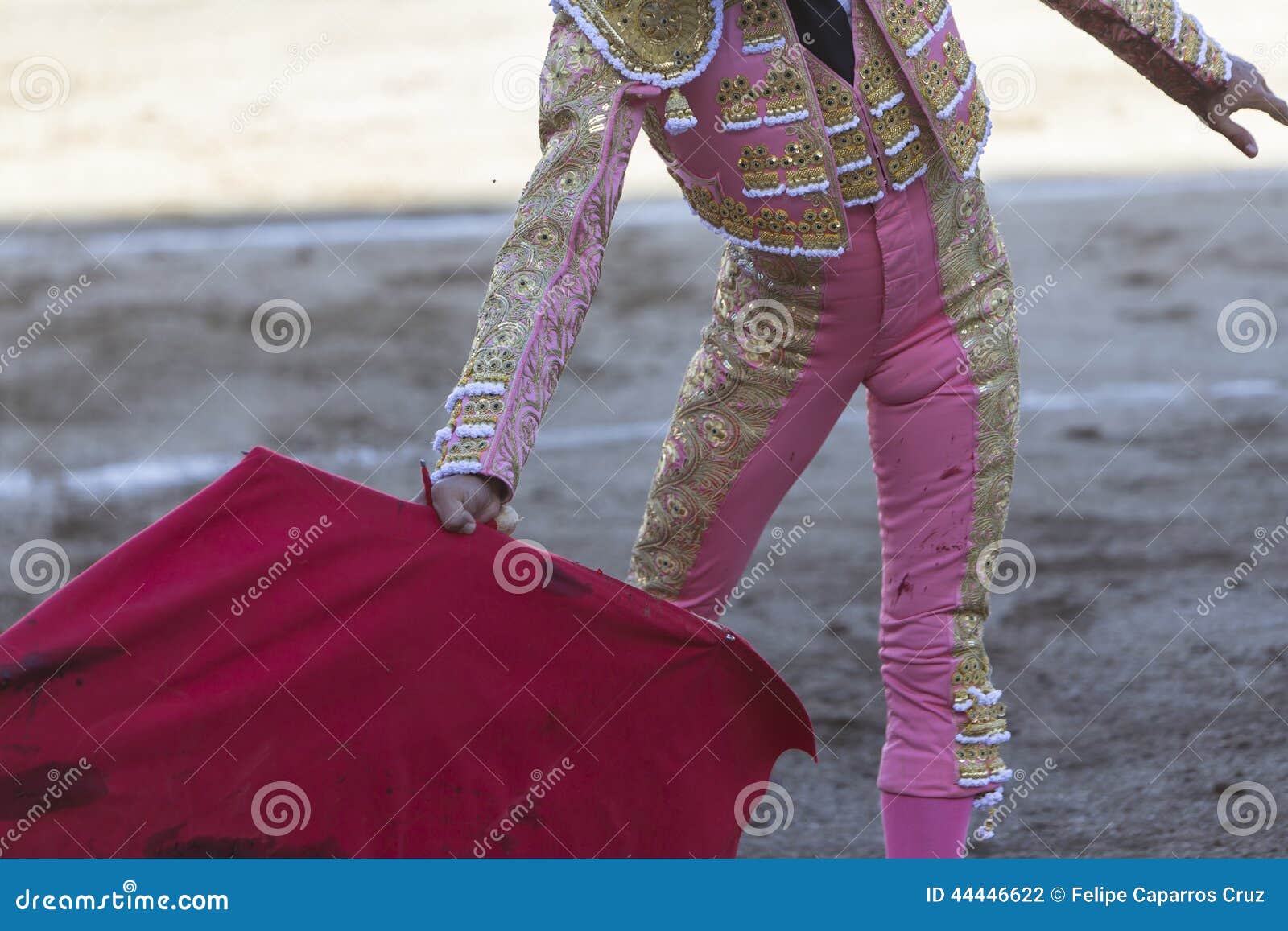 Bullfighter with the Capote or Cape Stock Photo - Image of recreation ...