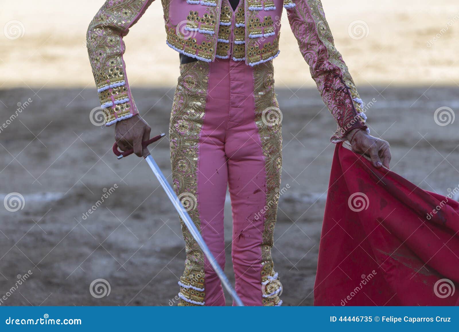 Bullfighter with the Capote or Cape Stock Image - Image of traditional ...