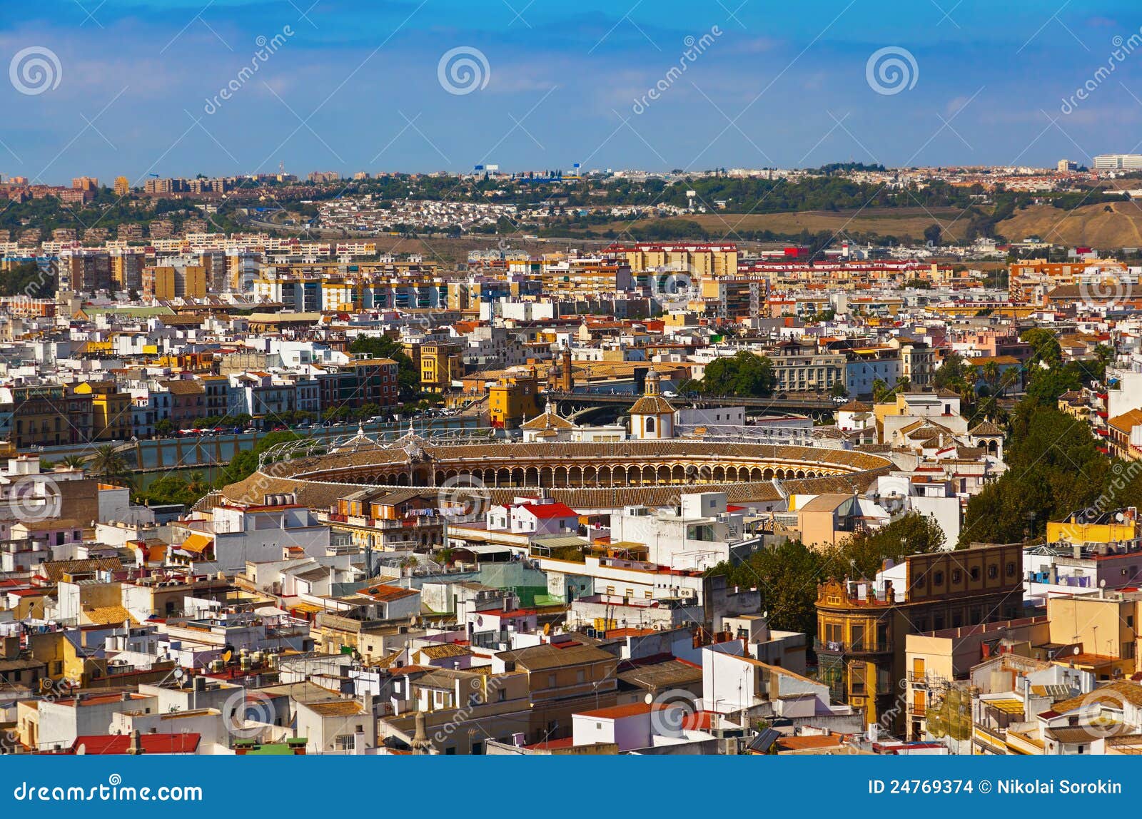 Bullfighting Arena at Sevilla Spain Stock Photo - Image of andalusia ...