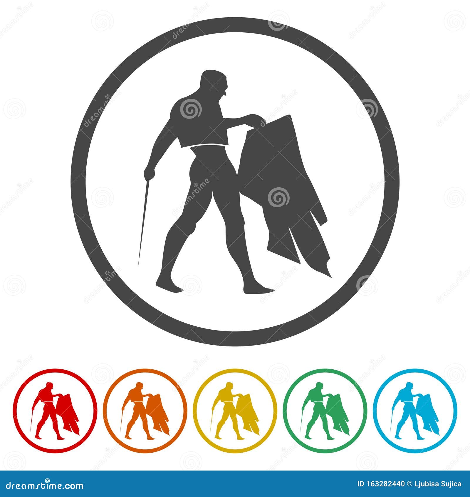 Bullfighting Icons Set Vector Illustration Stock Vector - Illustration ...