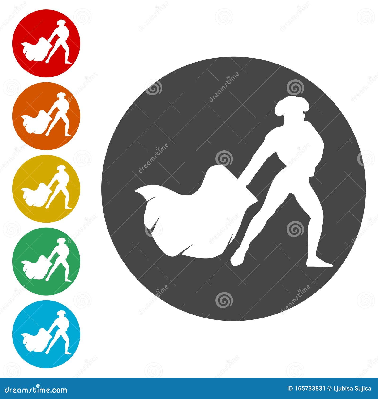 Bullfighting Icons Set Vector Illustration Stock Vector - Illustration ...