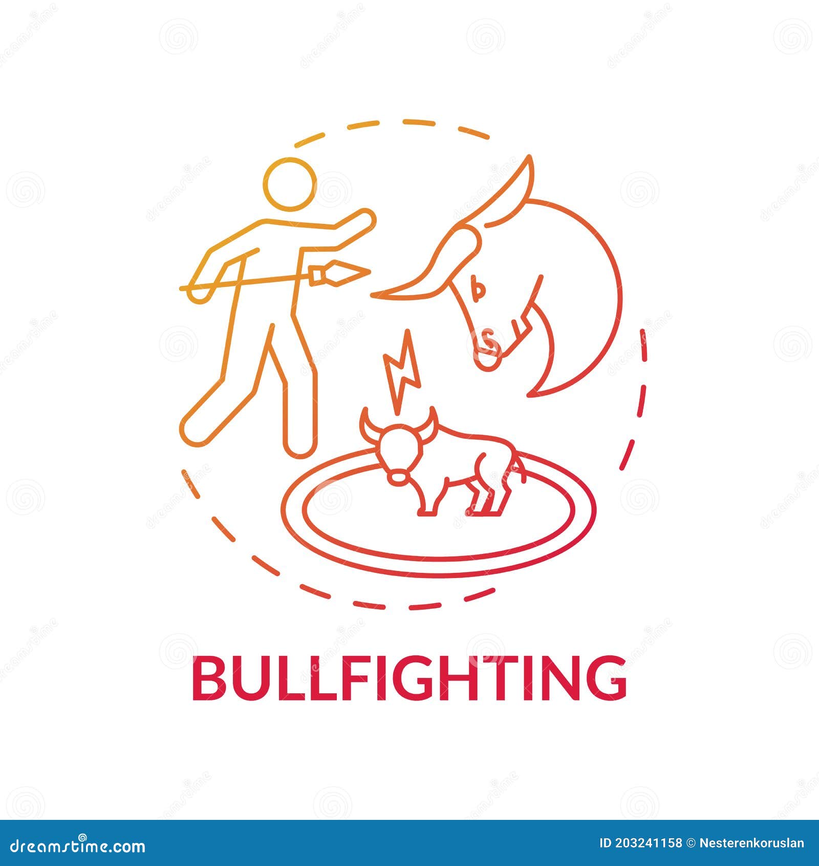 Bullfighting Red Gradient Concept Icon Stock Vector - Illustration of ... Bullfighting Red Gradient Concept Icon Stock Vector - Illustration of ...