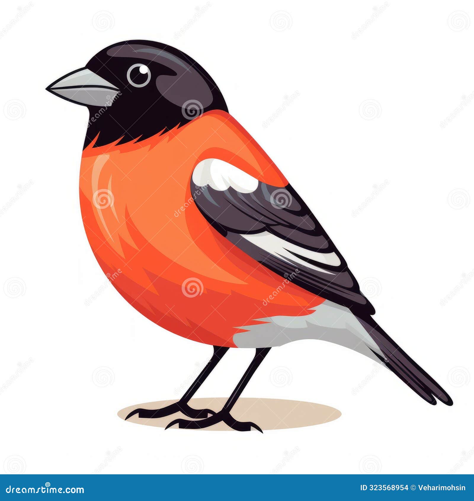 Bullfinch. Vector Illustration in Cartoon Style Stock Illustration ...