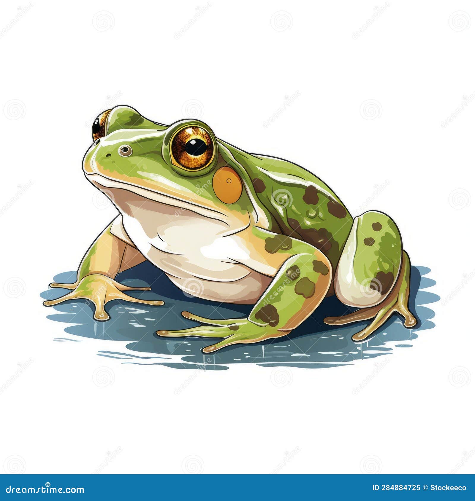 Simple Bullfrog Clip Art With White Margins And Background Royalty-Free ...
