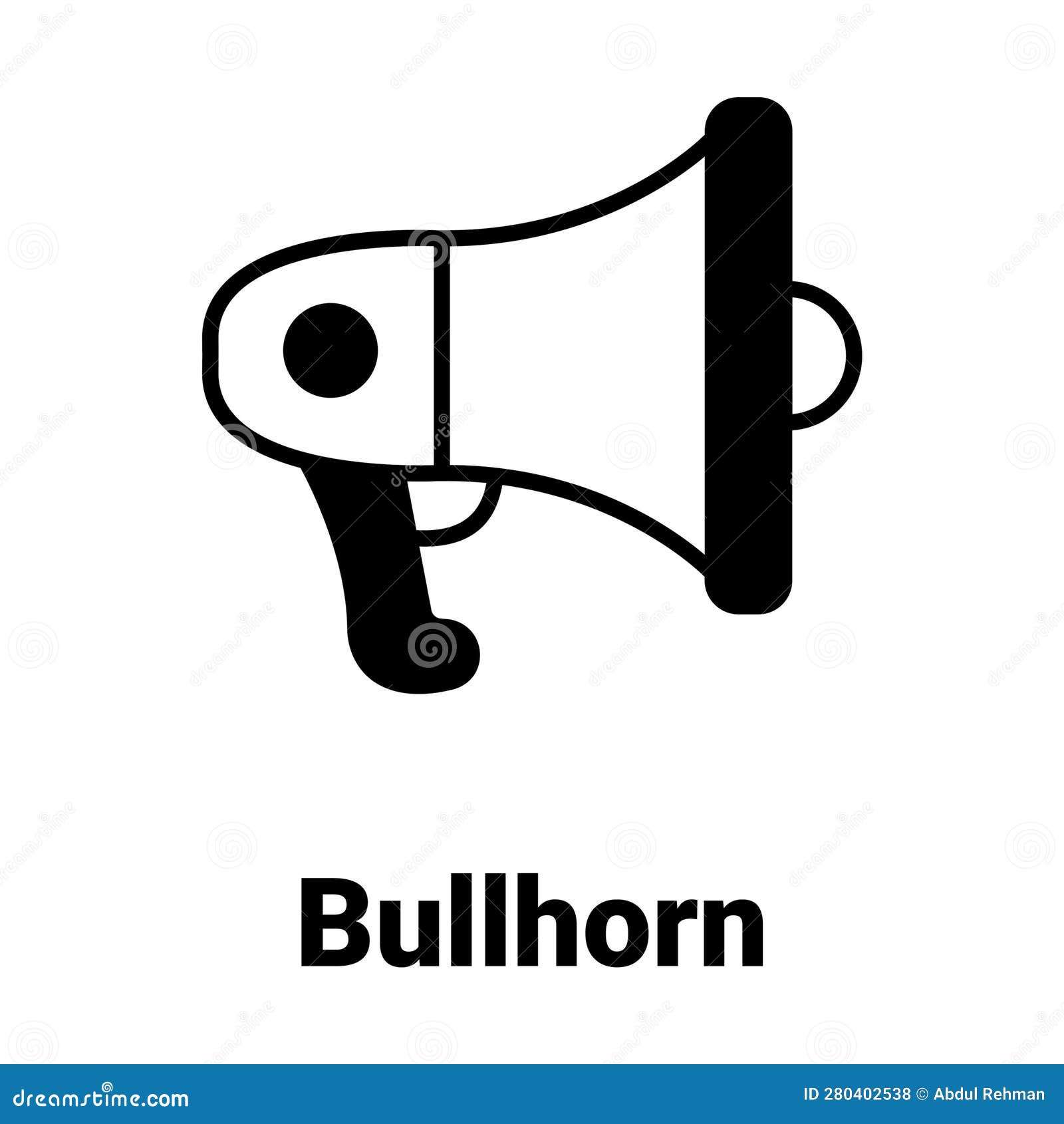 Bullhorn Vector Icon Easily Modify. Stock Vector - Illustration of ...