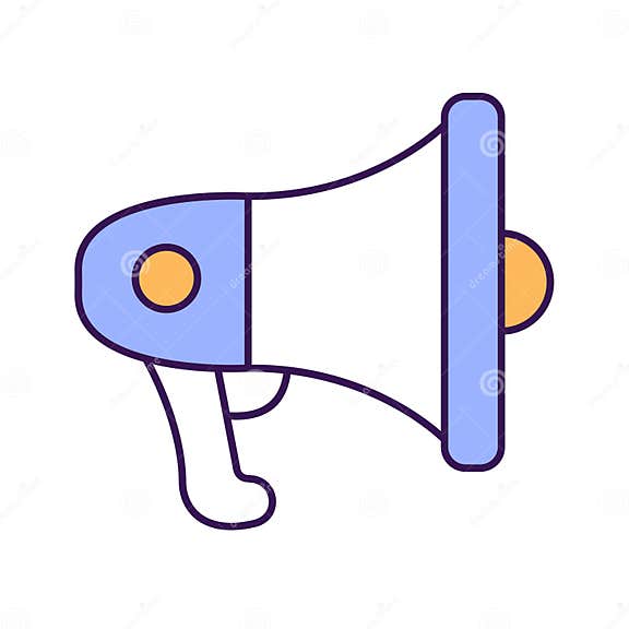 Bullhorn Vector Icon Easily Modify. Stock Vector - Illustration of wing ...