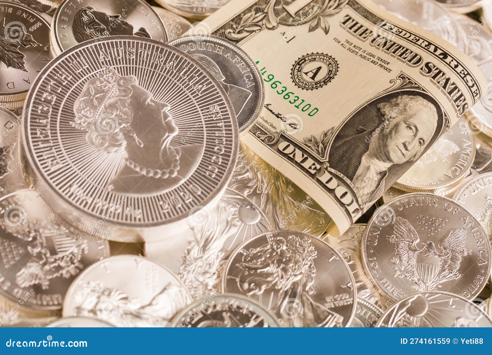 Bullion coins stock image. Image of heavy, bullion, cash - 274161559