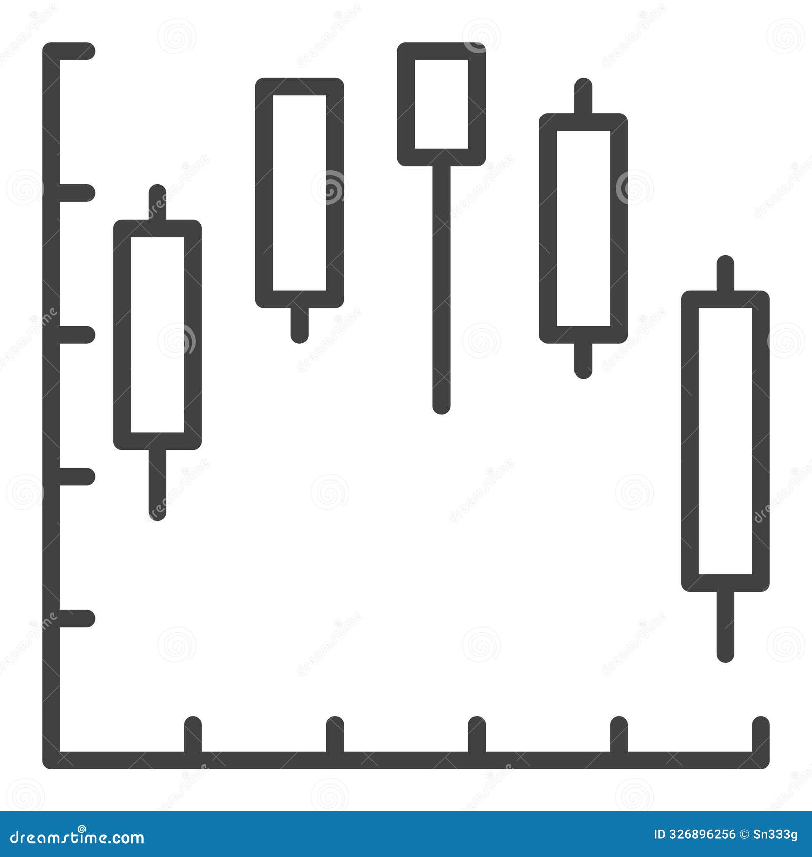 Bearish Candlestick Symbols Cartoon Vector | CartoonDealer.com #234891487