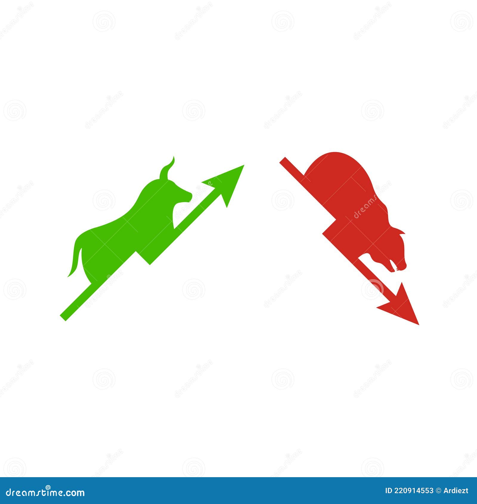 Bullish and Bearish Icon Vector Illustration Stock Vector ...