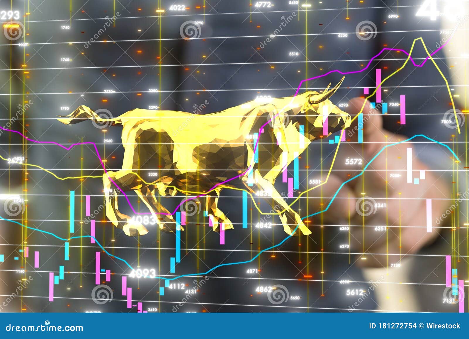 A Bullish Diagram - Graph Stock Trading Stock Photo - Image of data ...