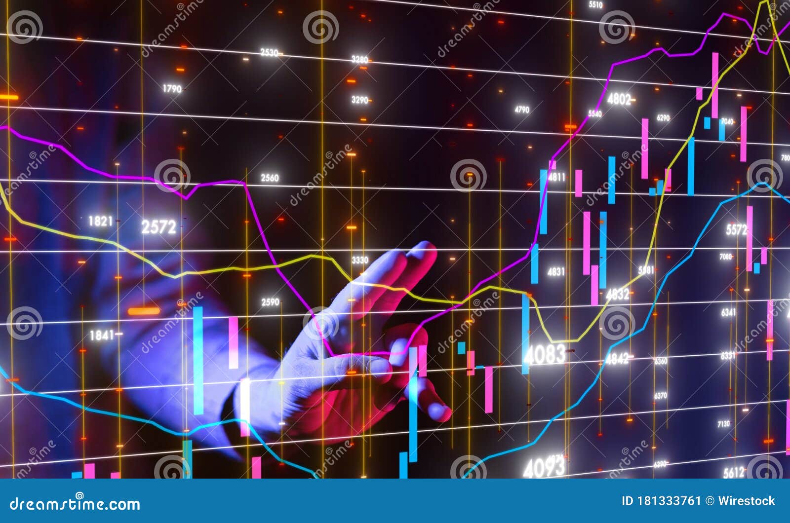 A Bullish Diagram - Graph Stock Trading Stock Image - Image of monitor ...
