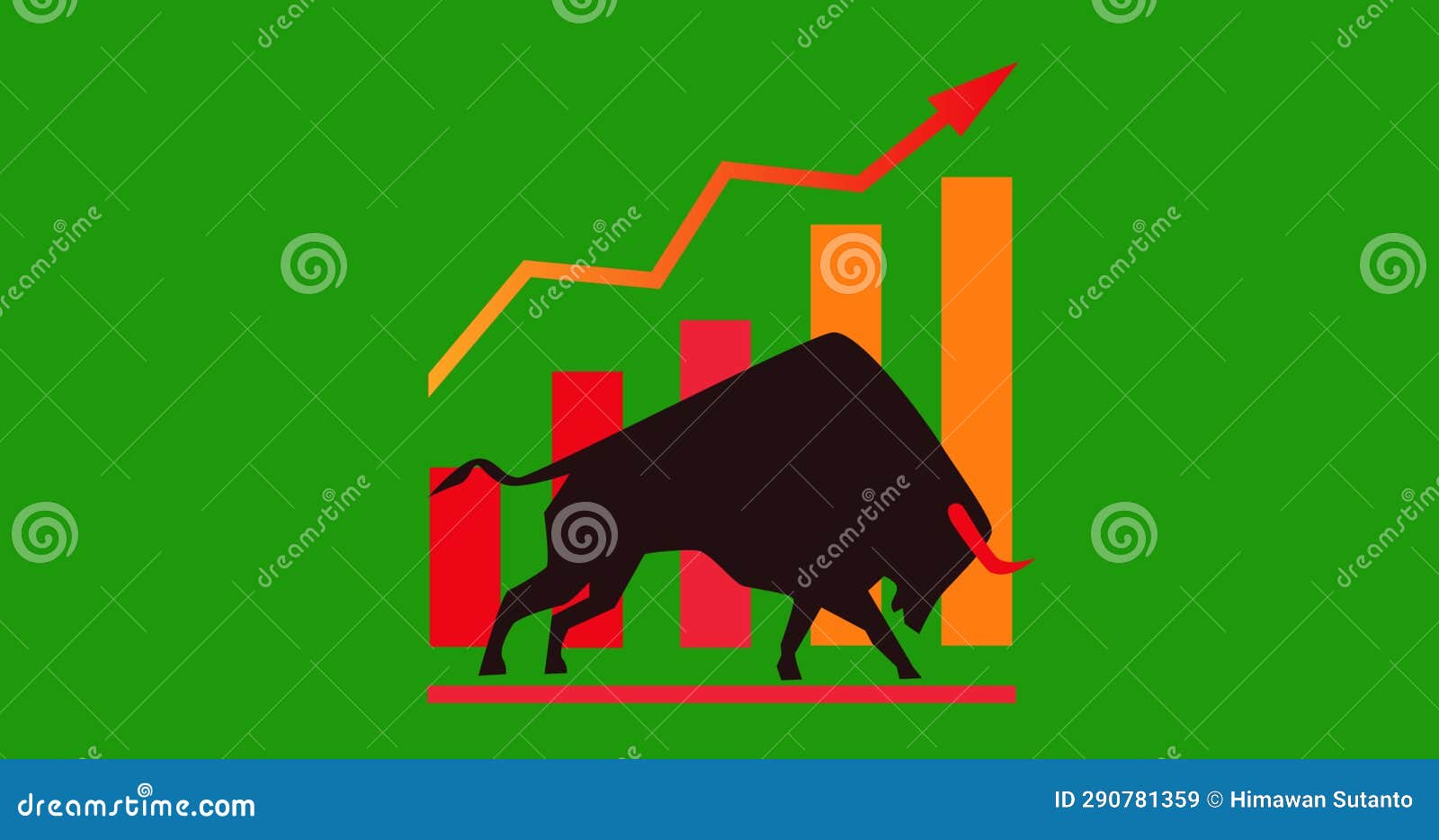 Bullish Stock Increase Chart Video Footage Animation Stock Video ...