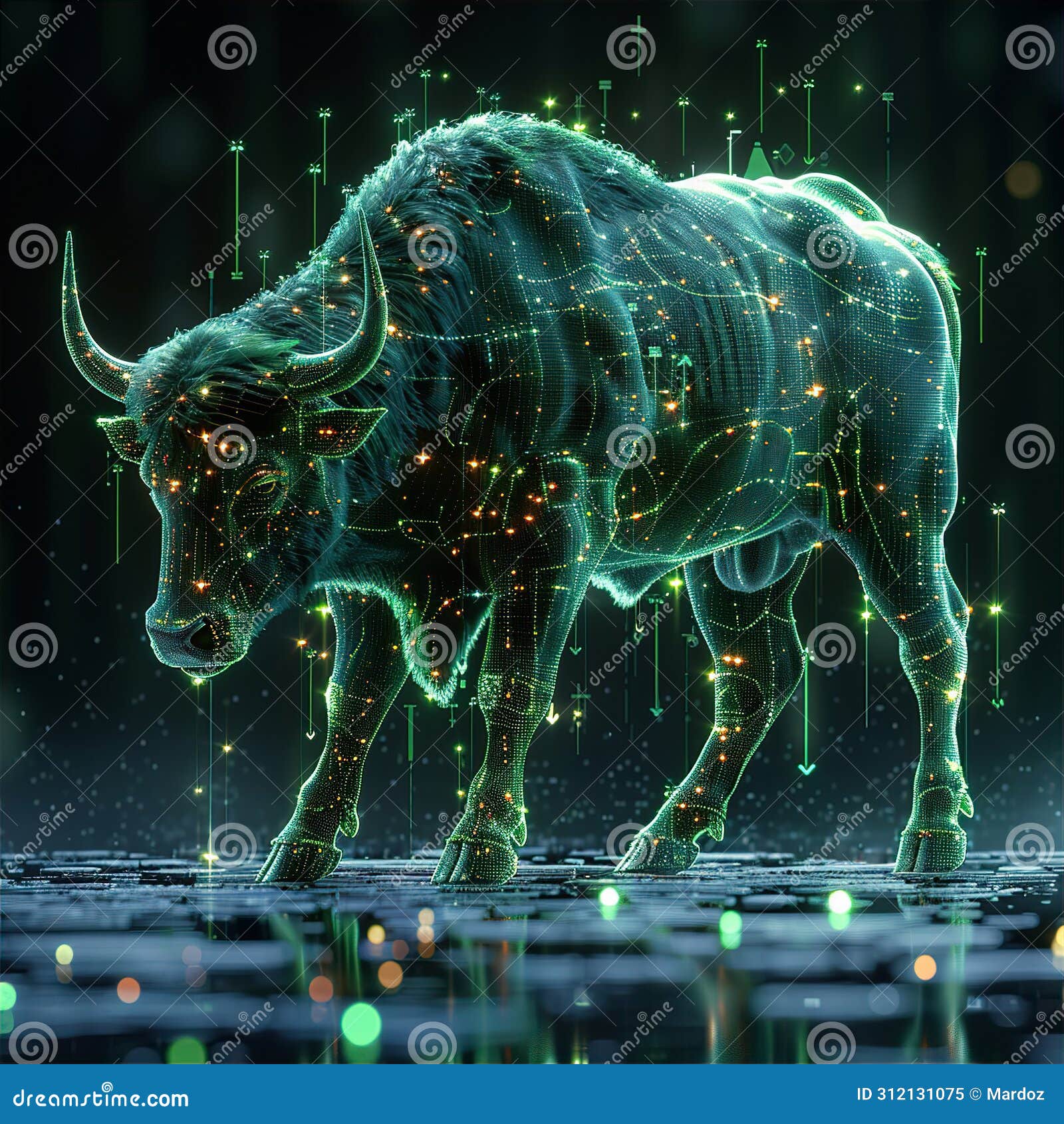 Bullish Trading Chart Illustration Stock Illustration - Illustration of ...