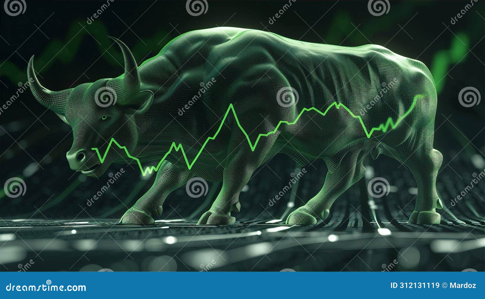 Bullish Trading Chart Illustration Stock Illustration - Illustration of ...