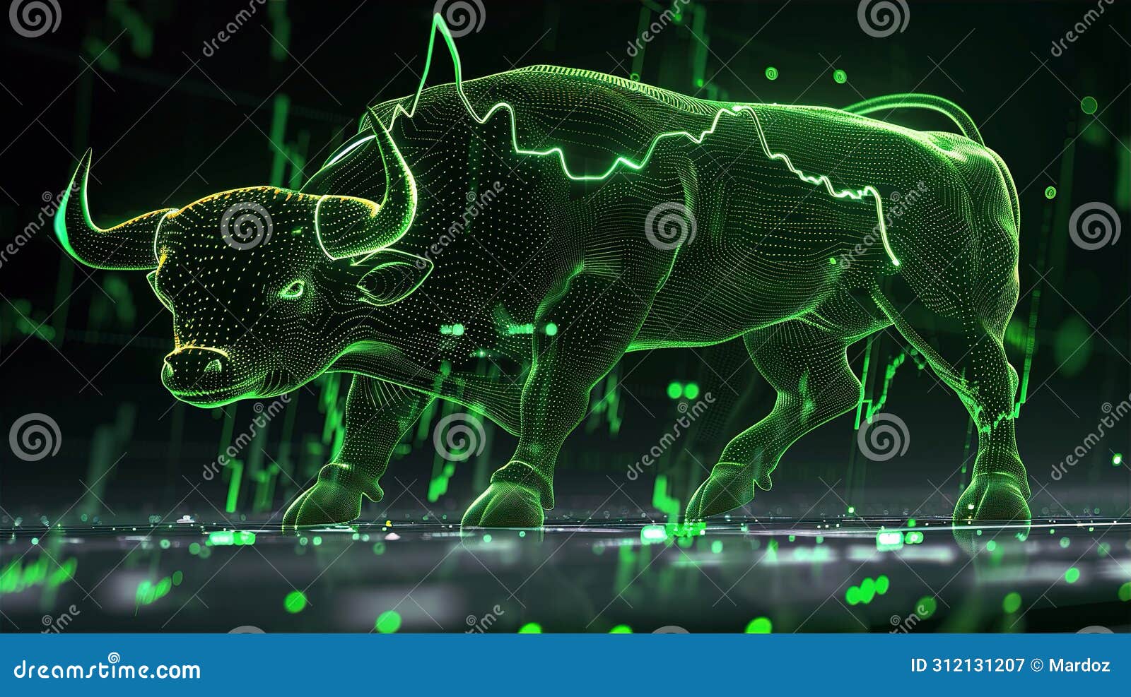 Bullish Trading Chart Illustration Stock Illustration - Illustration of ...