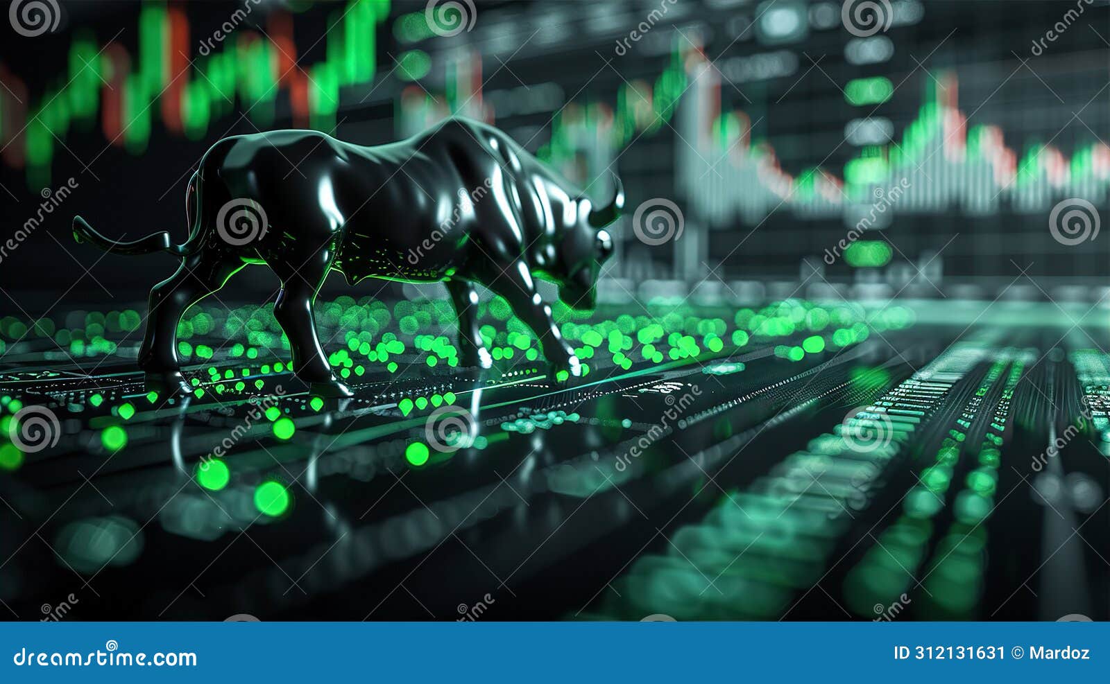 Bullish Trading Chart Illustration Stock Illustration - Illustration of ...