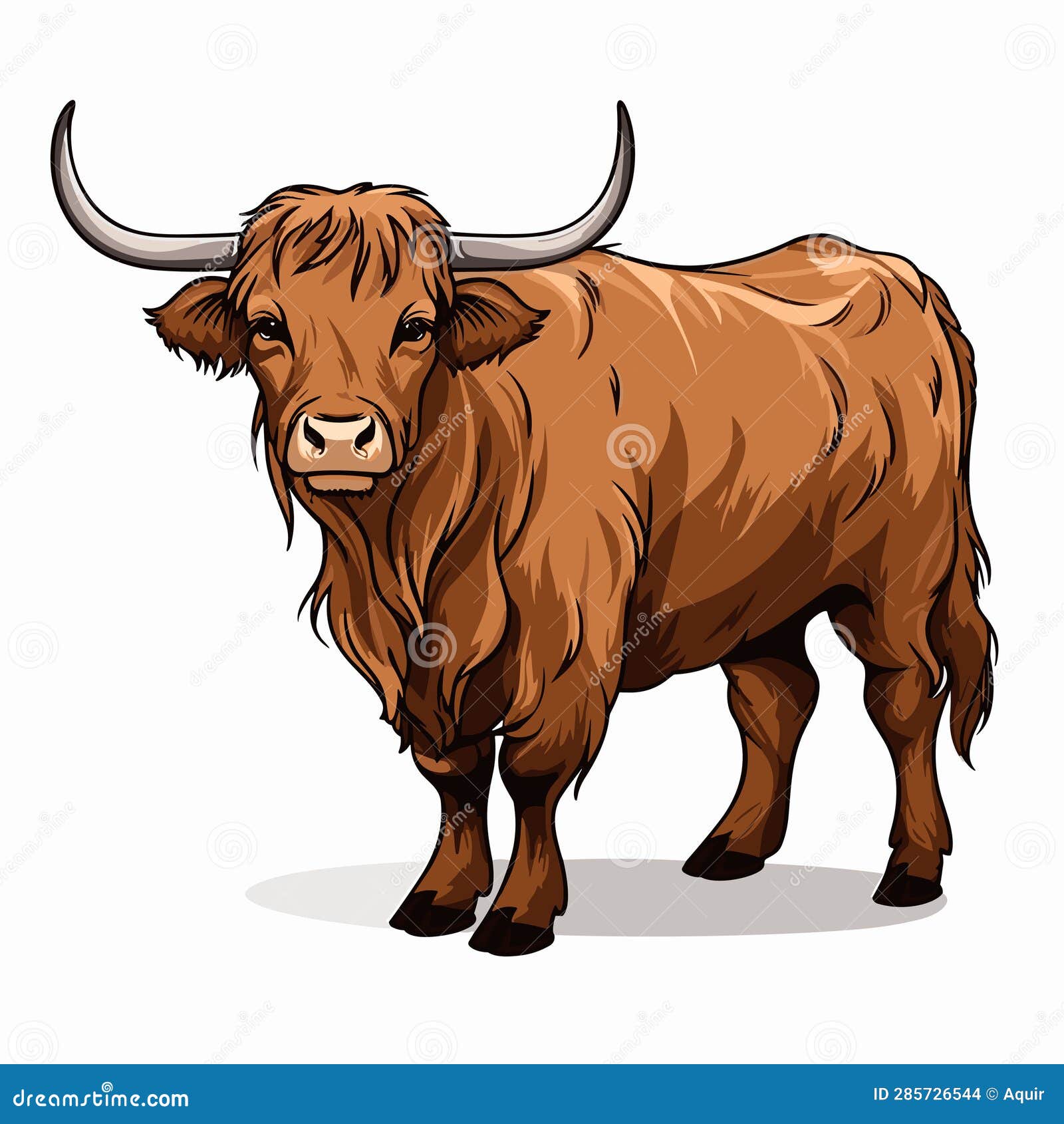 Bullock Hand-drawn Illustration. Bullock. Vector Doodle Style Cartoon ...