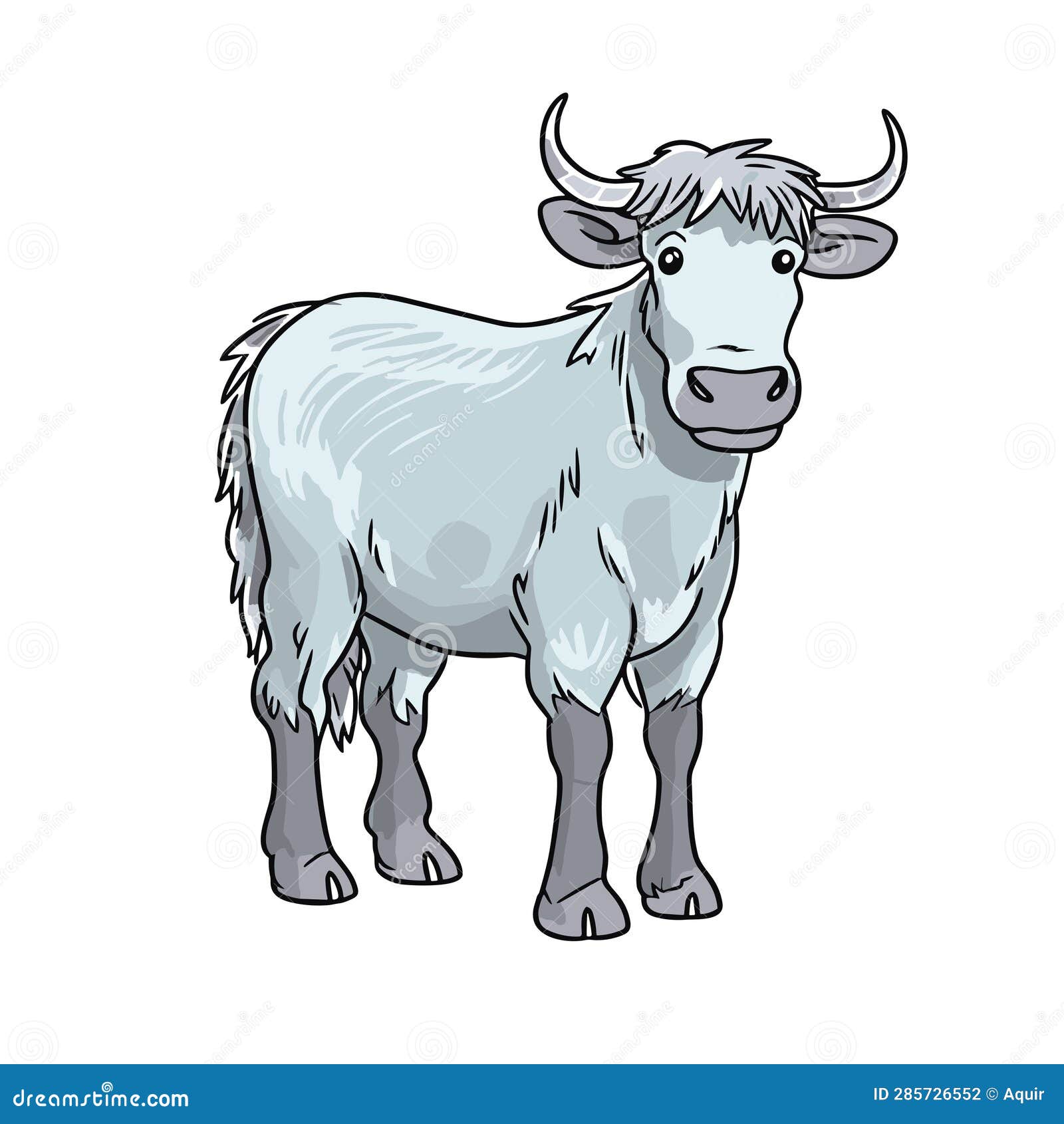 Bullock Hand-drawn Illustration. Bullock. Vector Doodle Style Cartoon ...