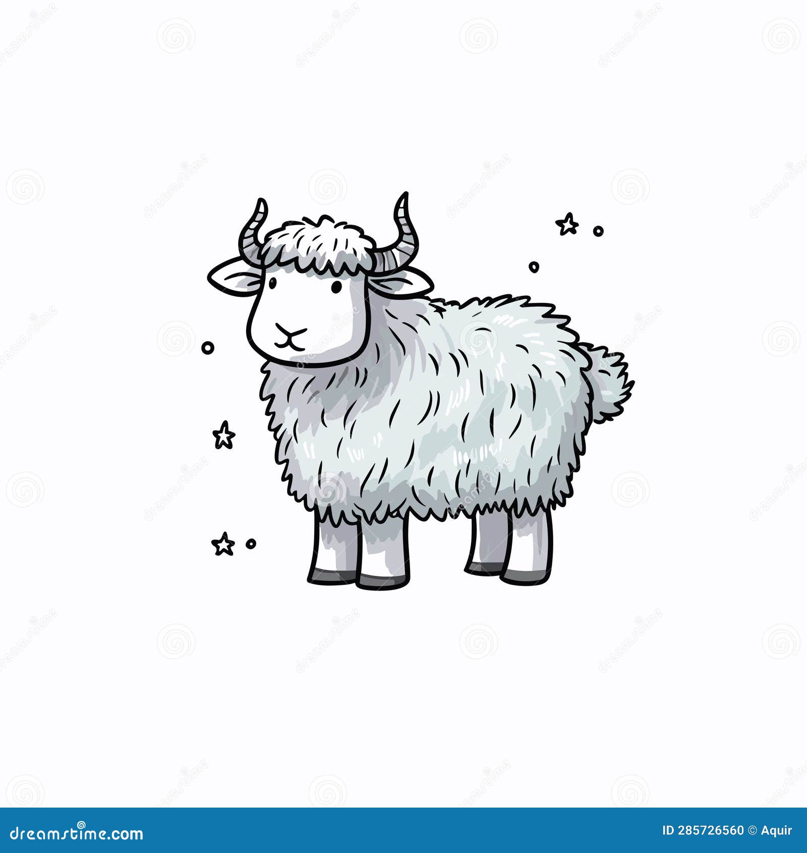 Bullock Hand-drawn Illustration. Bullock. Vector Doodle Style Cartoon ...