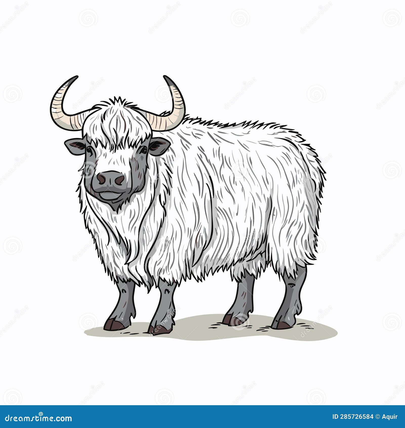 Bullock Hand-drawn Illustration. Bullock. Vector Doodle Style Cartoon ...