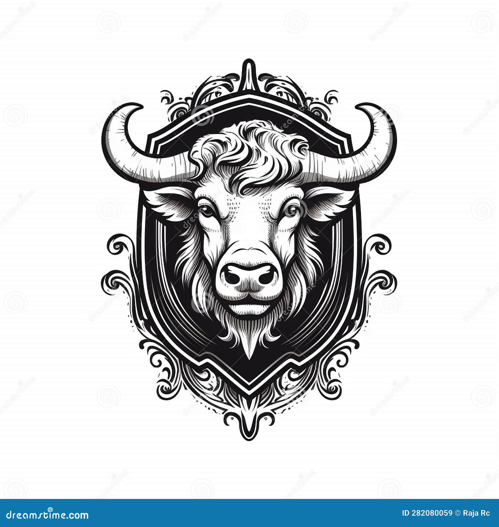 Bullock logo stock illustration. Illustration of concept - 282080059