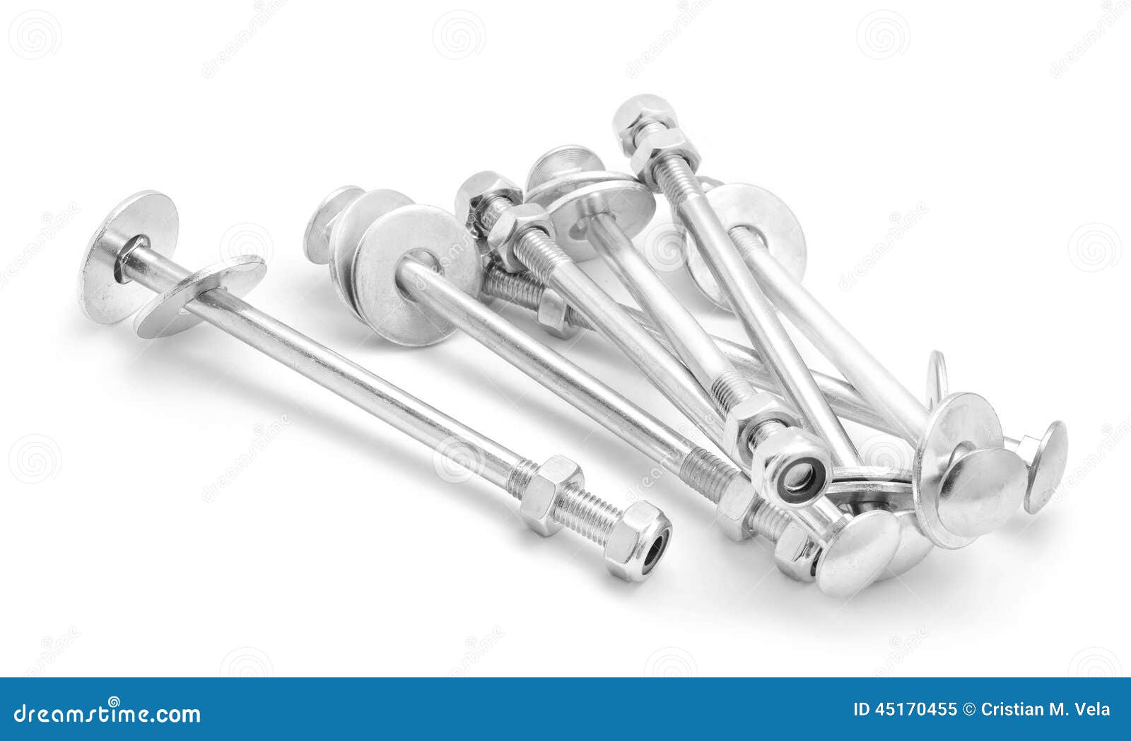 Bulloni e dadi lunghi immagine stock. Immagine di metallo - 45170455