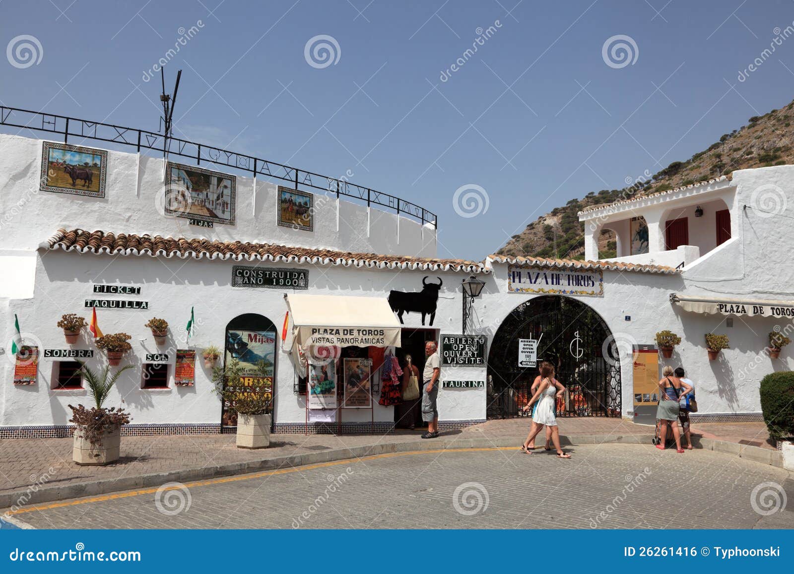 Bullring in Mijas Pueblo, Spain Editorial Photo - Image of corrida ...