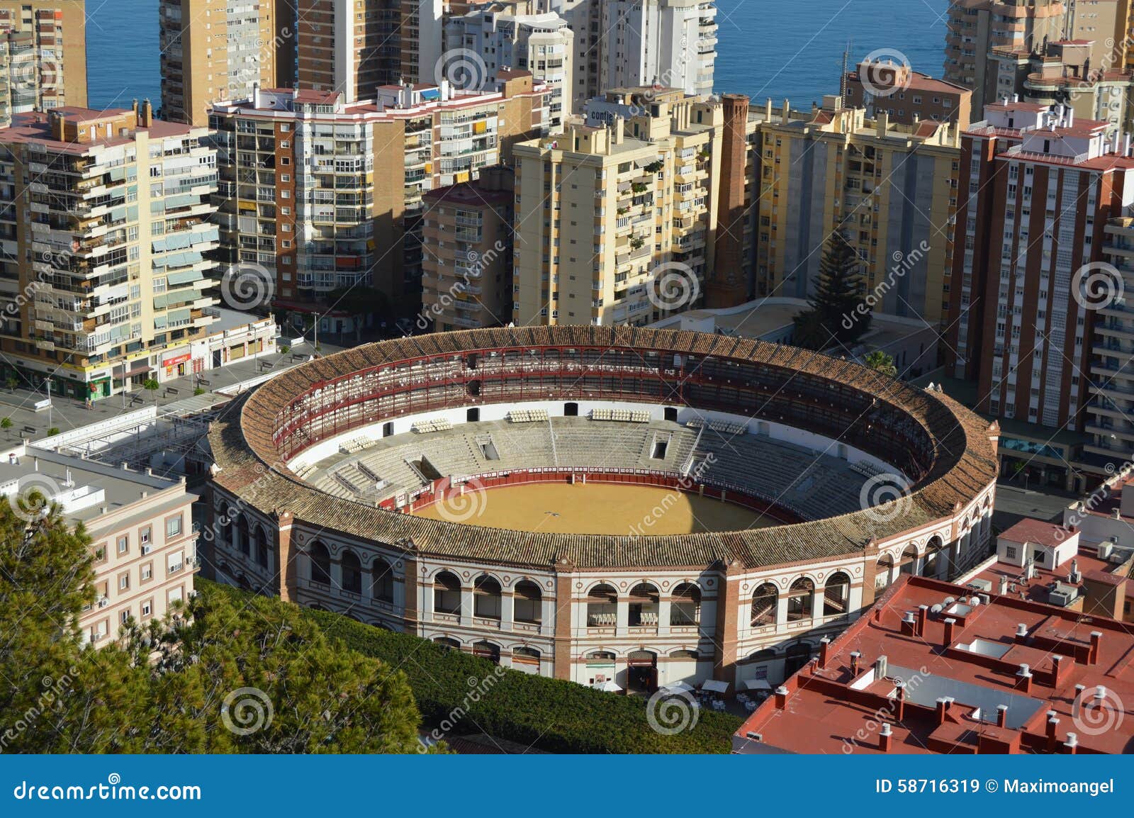 Bullring stock image. Image of mediterranean, plaza, spain - 58716319