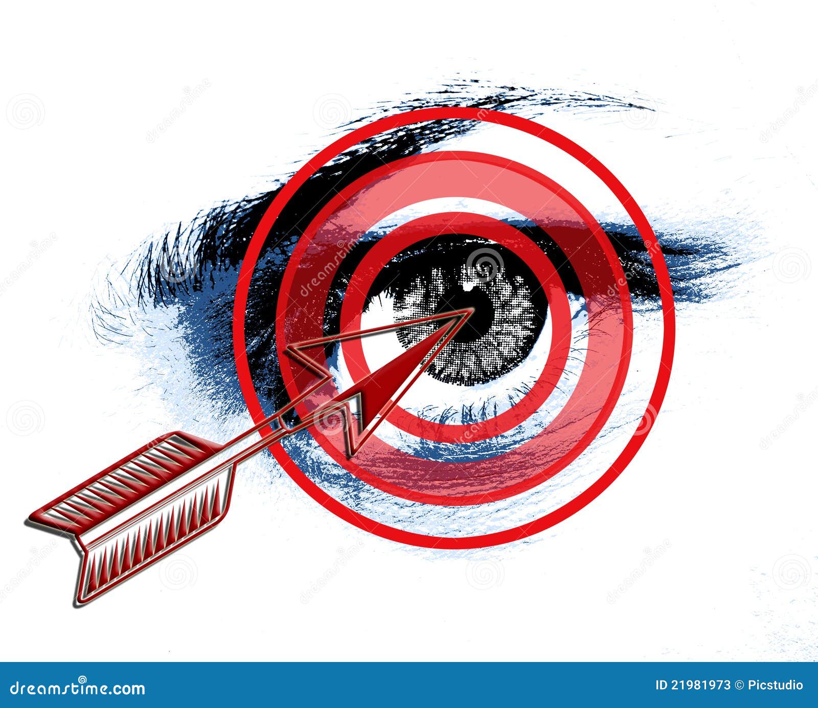 Bulls eye stock illustration. Illustration of bulls, background - 21981973