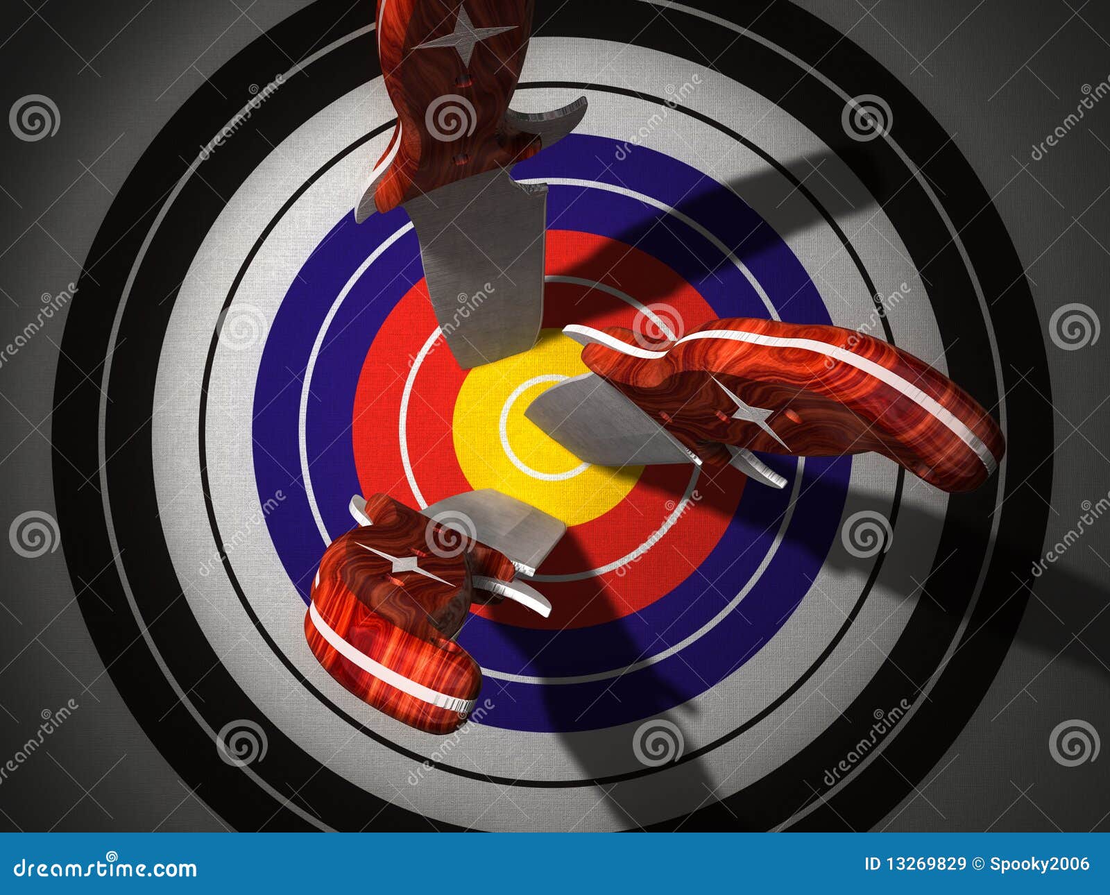 Bulls Eye Target Illustration. Stock Illustration - Illustration of ...