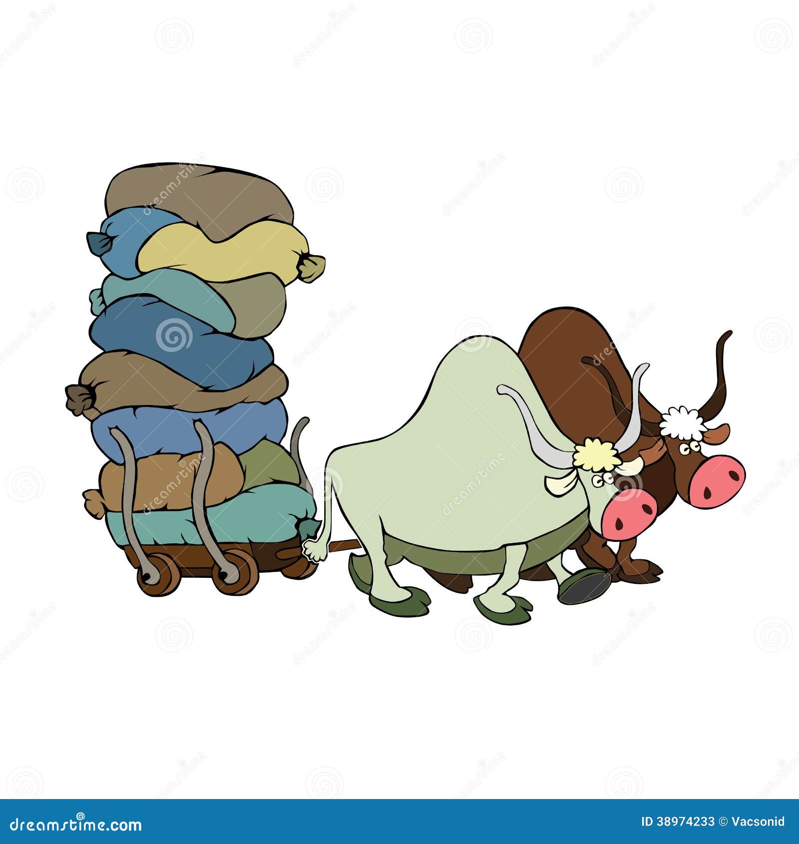 Oxen Cartoons, Illustrations & Vector Stock Images - 1705 Pictures to ...