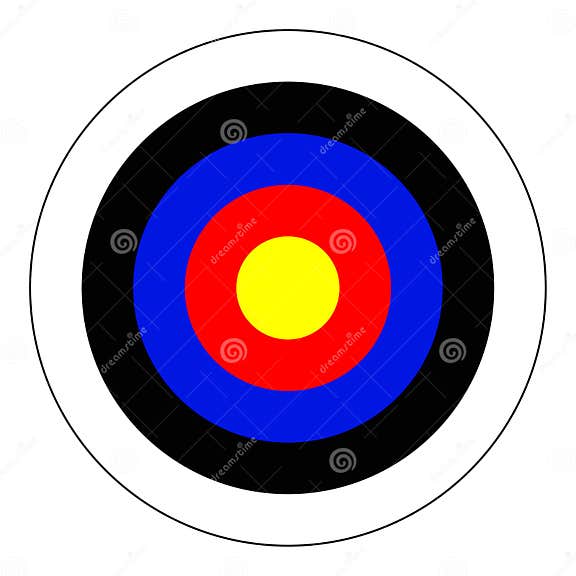 Bullseye stock vector. Illustration of bulls, direct, yellow - 596369