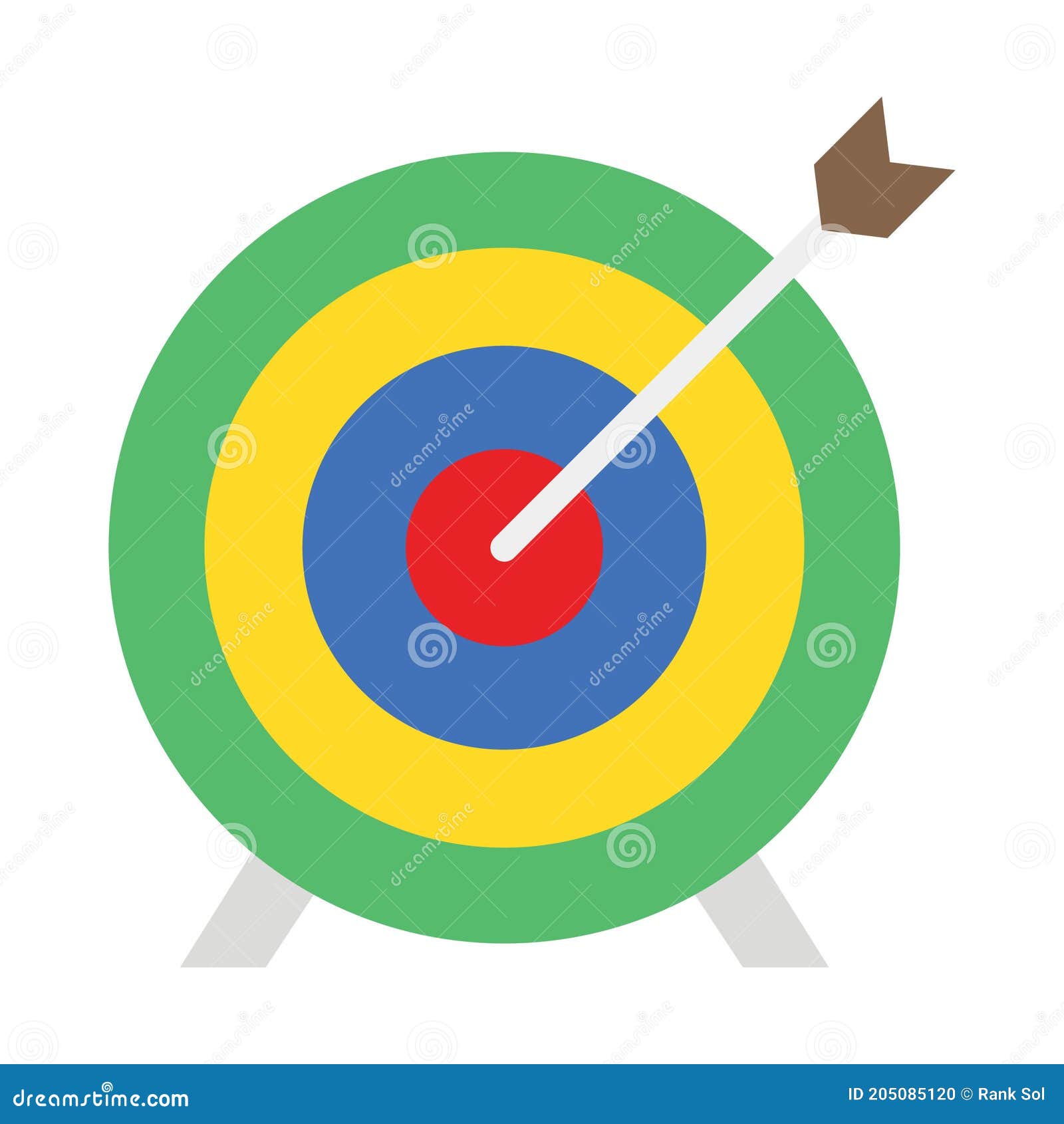 Bullseye Arrow, Dartboard Vector Icon Which Can Easily Modify Stock ...